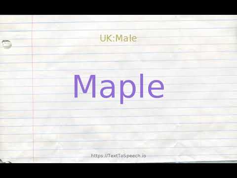How to pronounce maple - YouTube