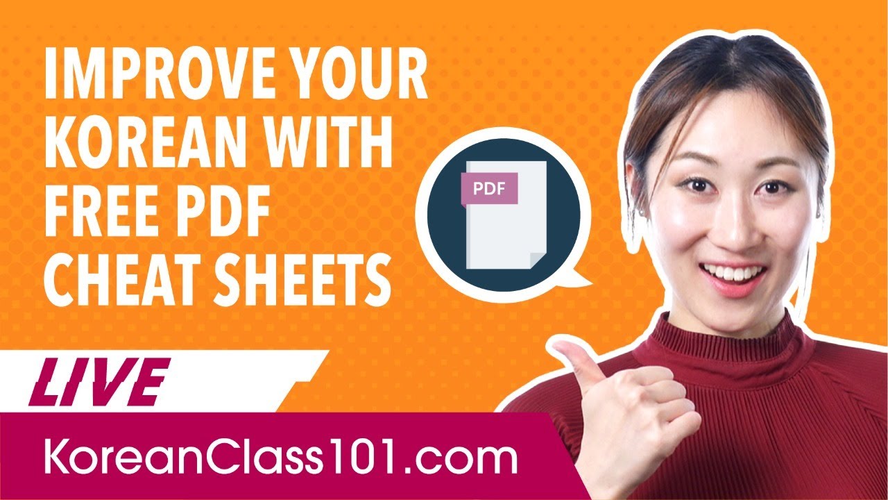 How to Improve Korean with free PDF Cheat Sheets - YouTube