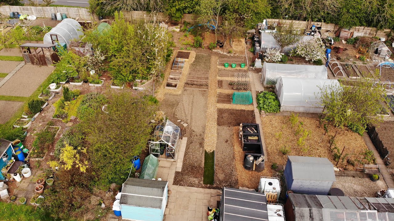 Allotment plot Aerial view - YouTube