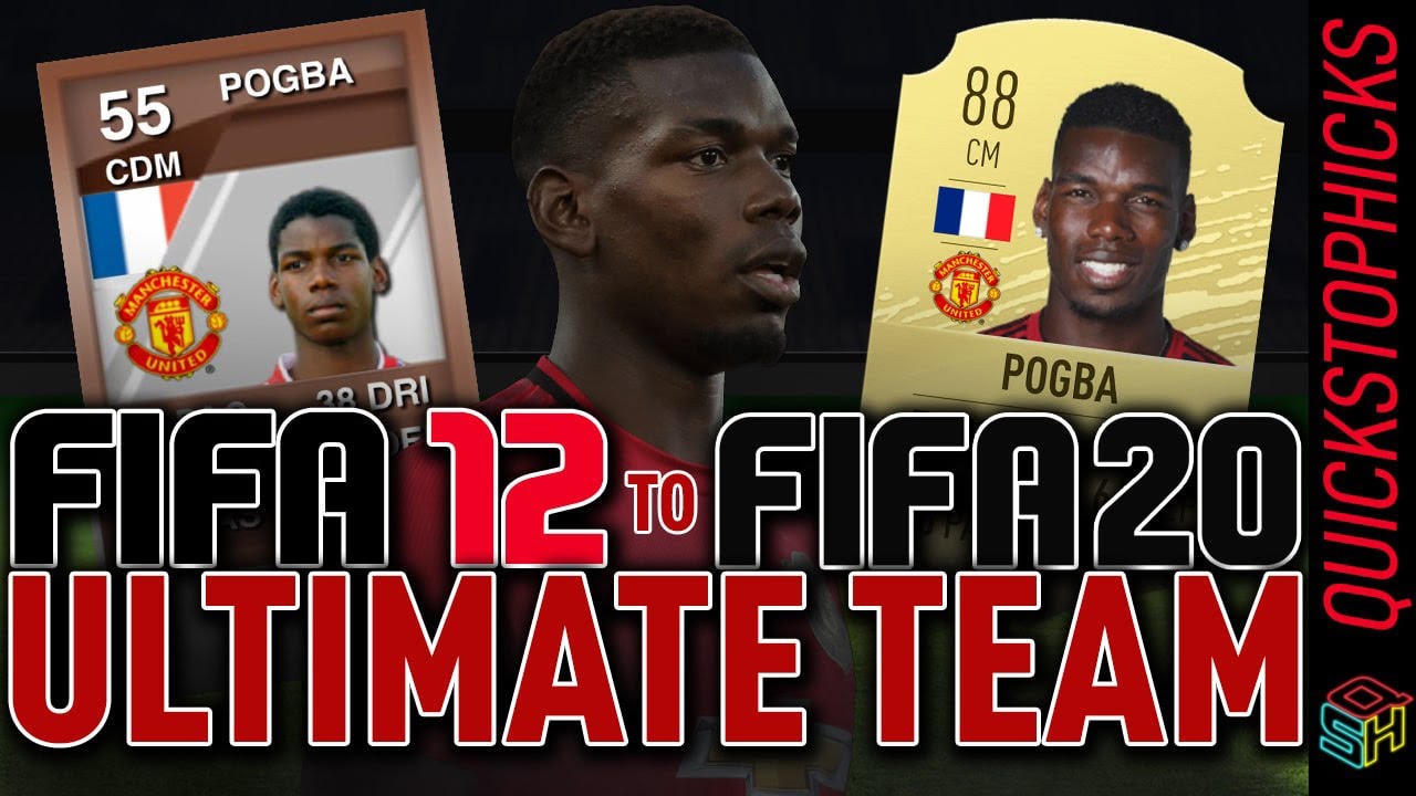 PAUL POGBA FIFA 12 - FIFA 20 FUT HISTORY EVOLUTION I PAUL POGBA FIFA ...