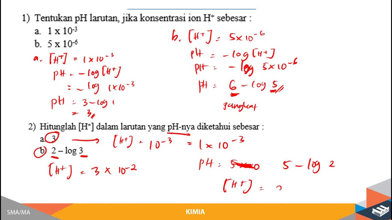 Menghitung pH asam basa - YouTube