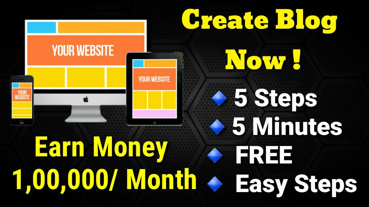 How to create a blog | 5 Easy steps | Blogging Tutorial for beginners ...
