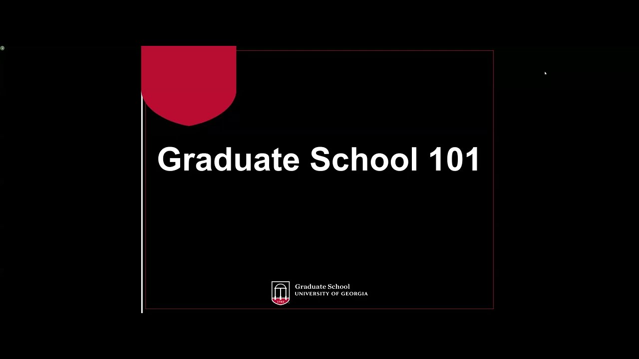 UGA Graduate School 101 - YouTube