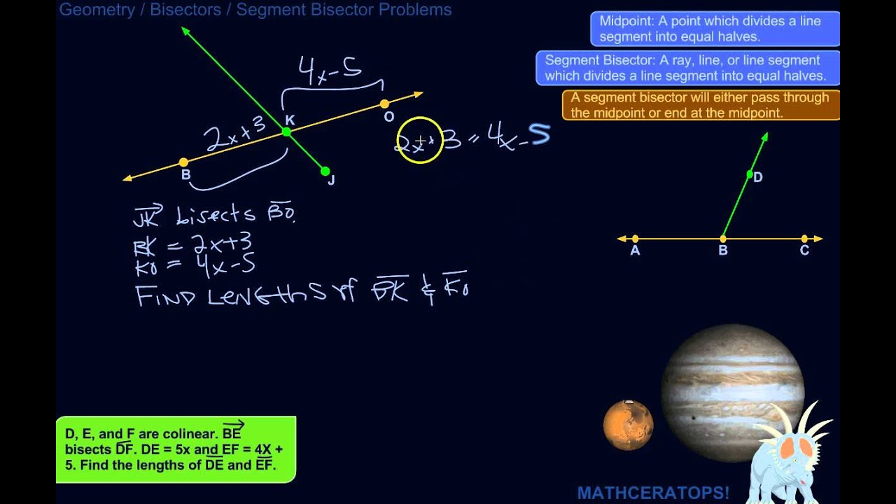 Problems With Segment Bisectors - YouTube