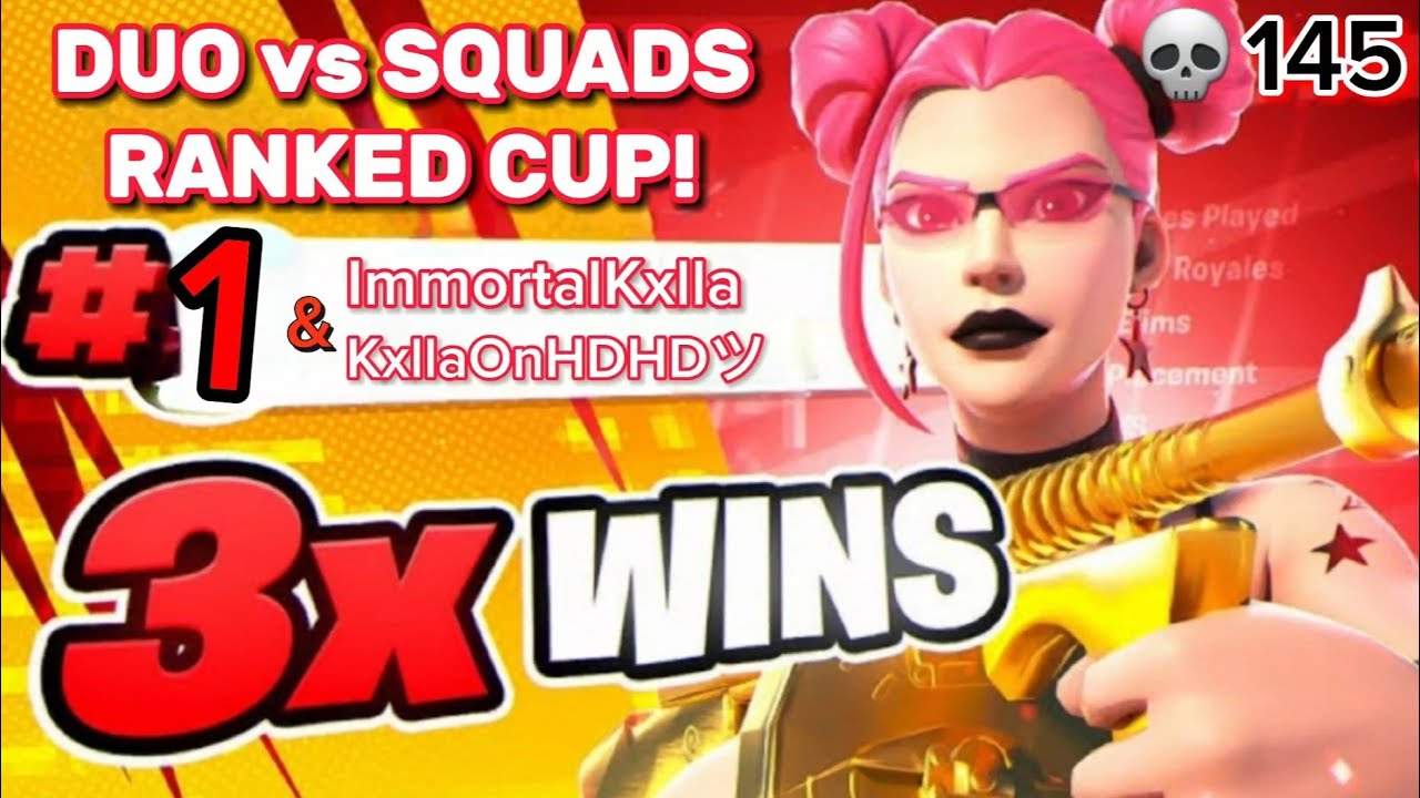 145 KILLS IN 2 HOURS! *FULL GAMEPLAY* RANKED SQUADS CUP! (duo vs squads ...