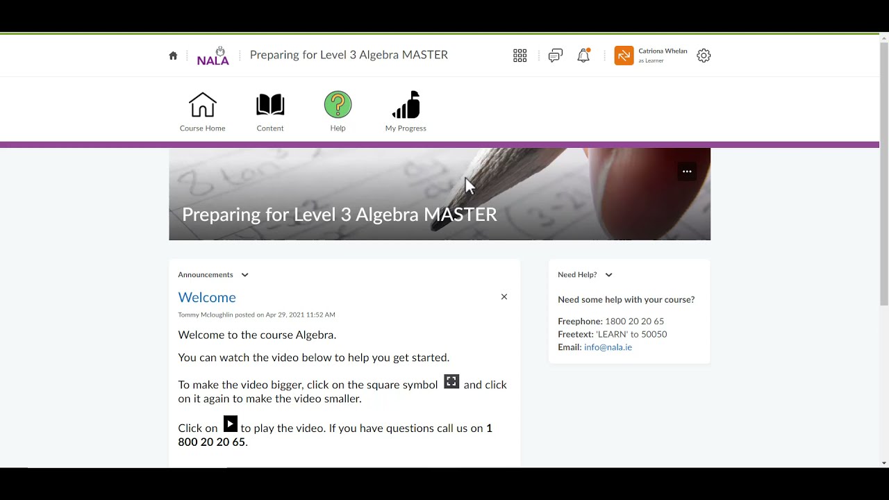 Preparing for Level 3 Algebra on Learn with NALA - YouTube