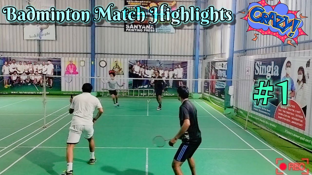 #1 Badminton Match Highlights 😍 long rally | Trickshot | Smash | Drop # ...