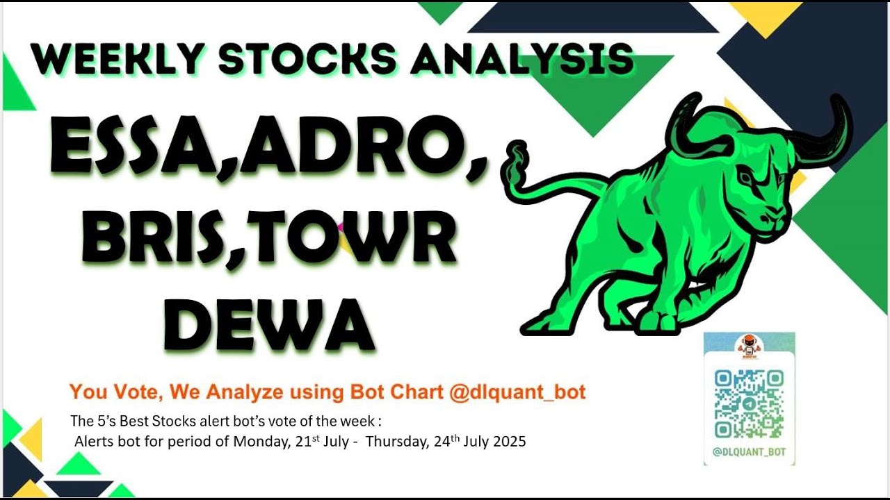 ESSA,ADRO,BRIS,TOWR,DEWA|Analisa Saham-Saham terbaik Pilihan Anda minggu ini|Weekly Stocks ...