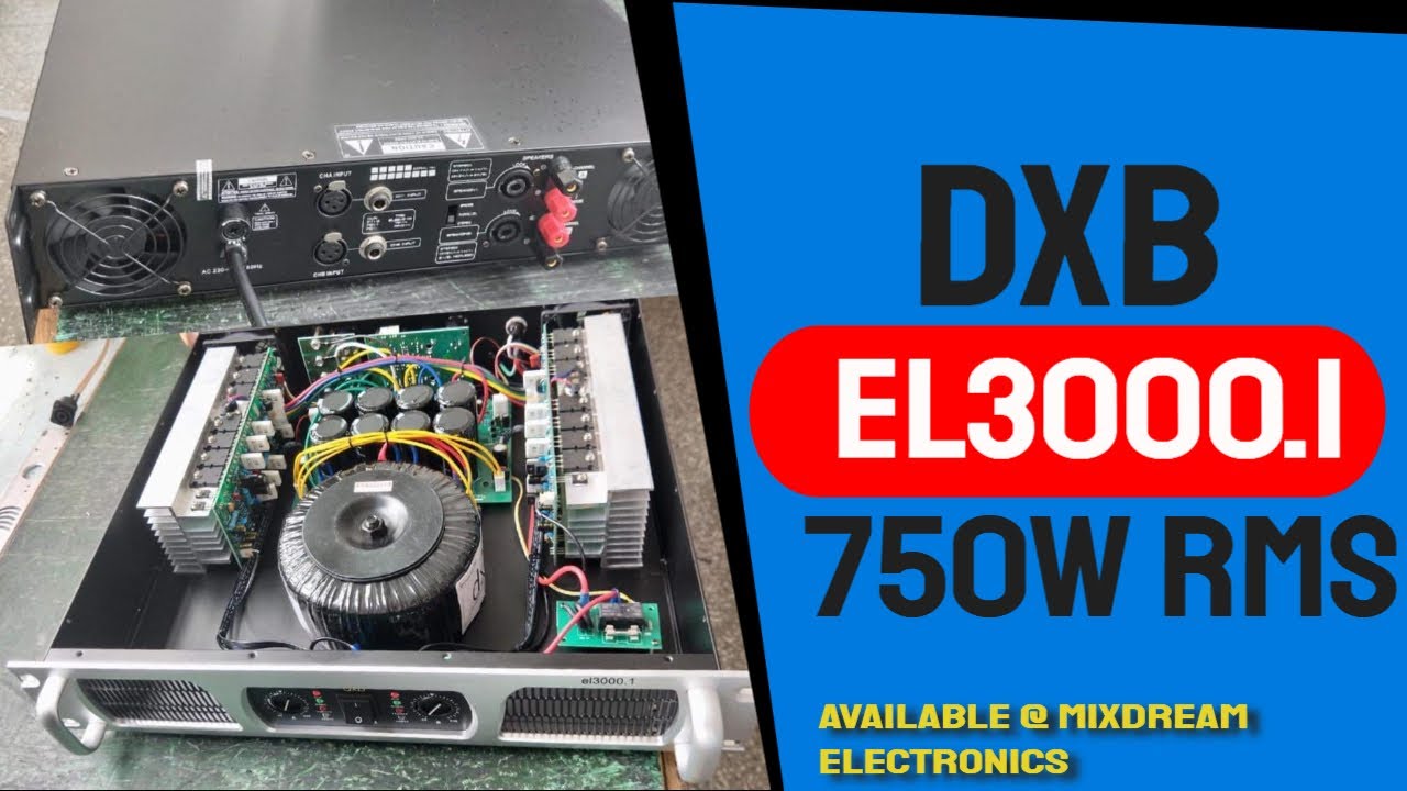 dxb el3000.1 750w RMS x2 @ 8 ohms - YouTube
