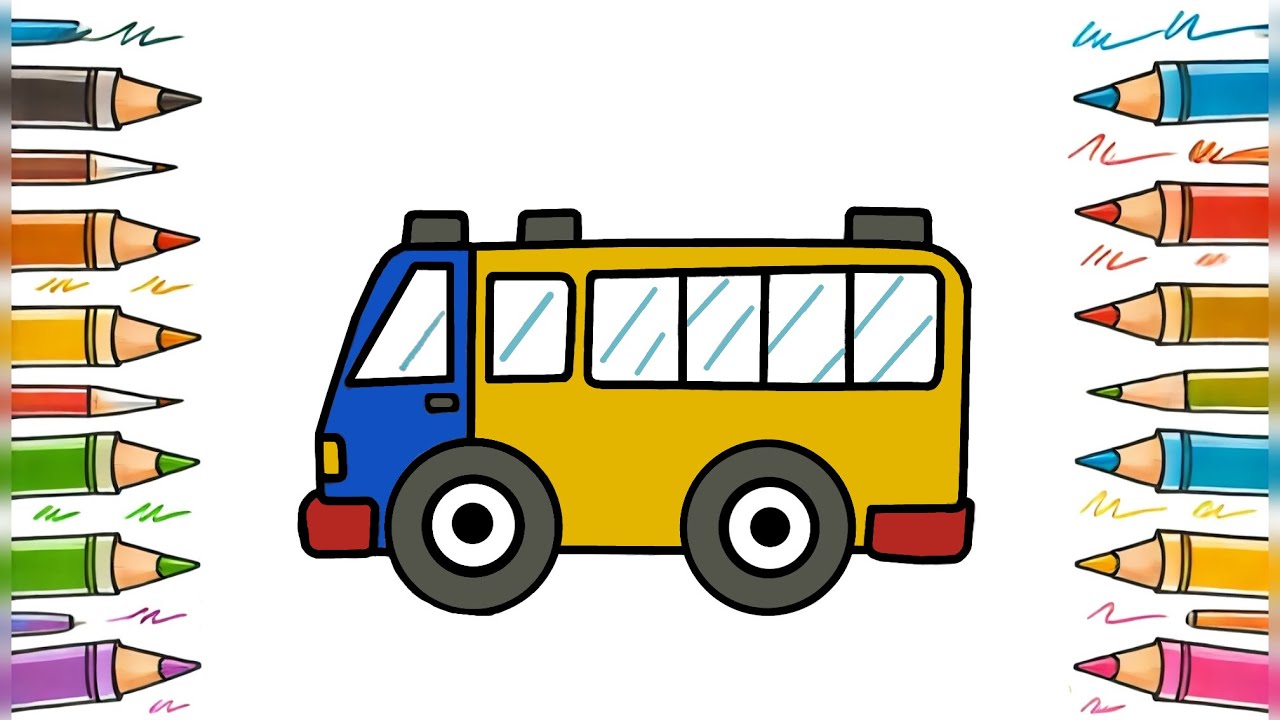 Step-by-Step Tutorial: Draw Your Own Cute School Bus! 🚌🎨 - YouTube