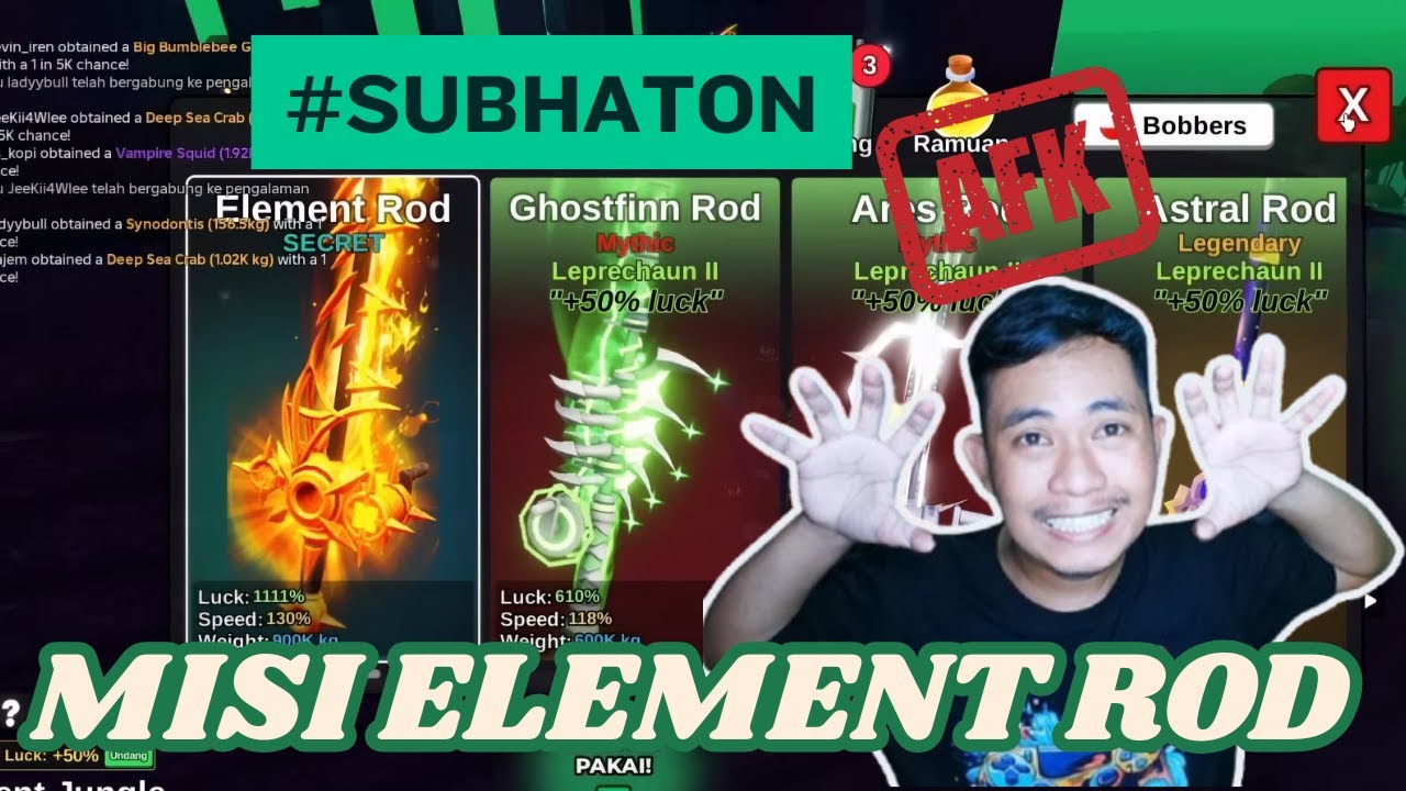 AFK MISI ELEMENT ROD ROBLOX FIST IT #roblox #robloxedit #subhaton # ...
