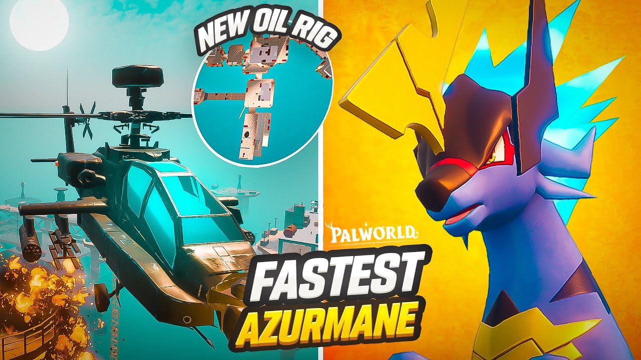 The FASTEST Azurmane Ever! & Exploring New Biggest Oil Rig in Palworld ...