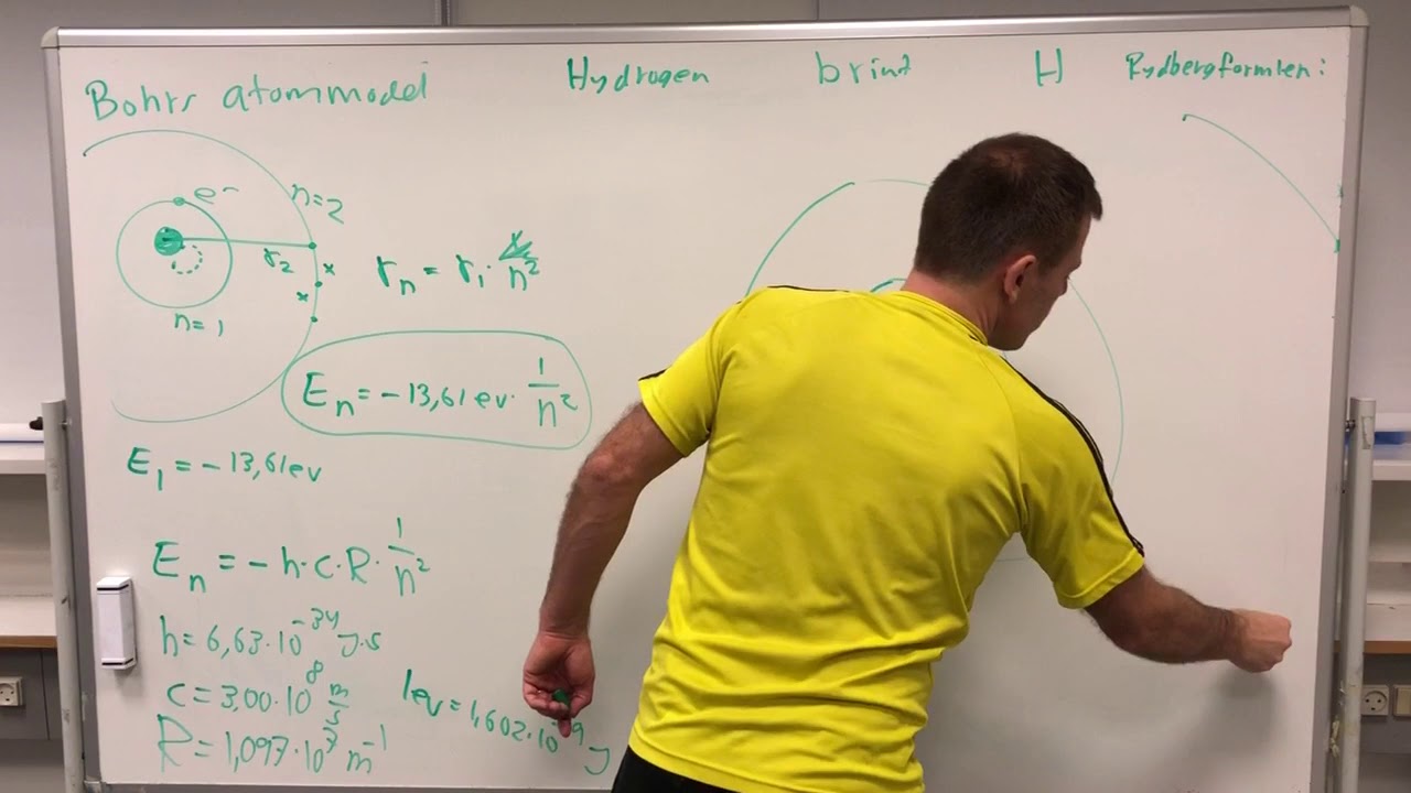 Bohrs atommodel, hydrogen, brint, Rydbergformlen - YouTube