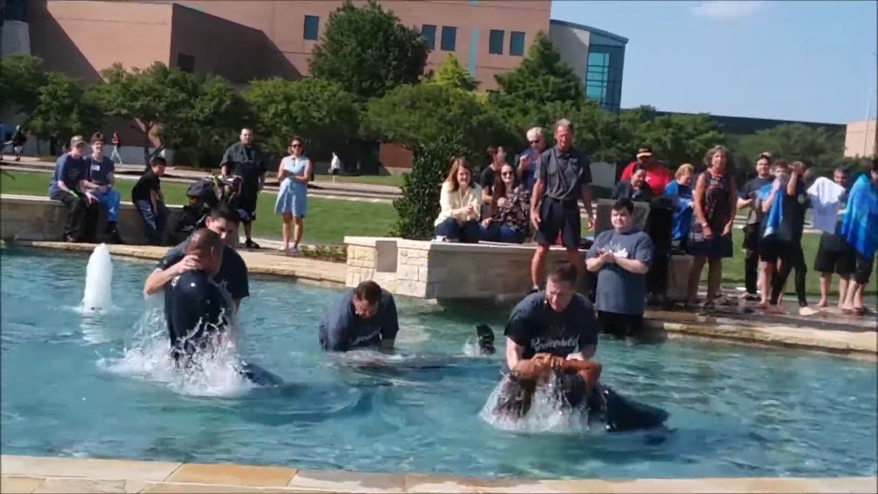Friend's Fountain Baptism at Prestonwood Baptist - YouTube