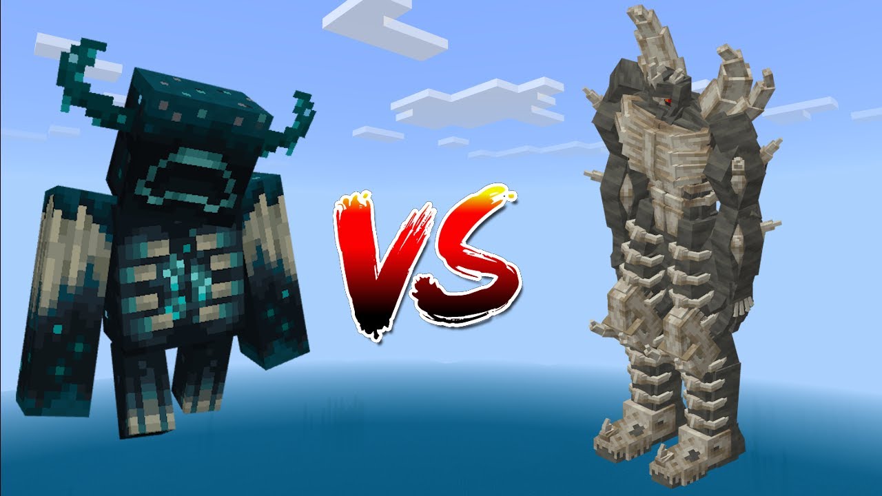 Fossil Titan VS Warden in Minecraft BE/PE - YouTube