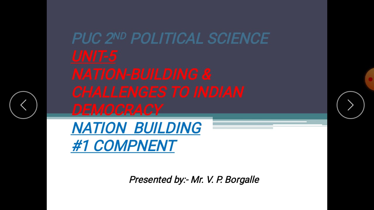 Unit-5 Topic- Nation building#1 Components - YouTube