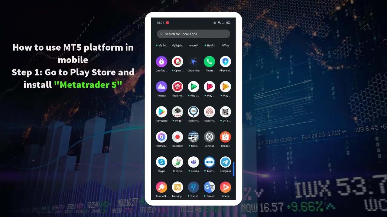 How to use MT5 platform in mobile - YouTube
