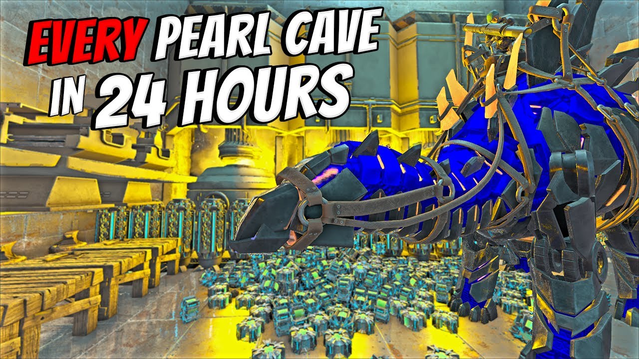 How We Raided EVERY Pearl Cave In 24 HOURS - Ark - YouTube