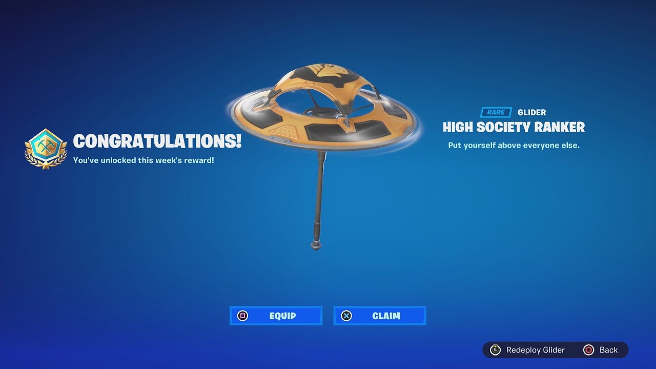 How I Won The FREE 'High Society Ranker' Glider! (Limited-Time Reward ...