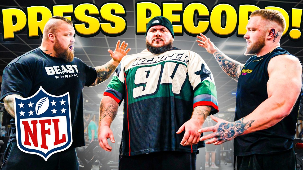 NFL BENCH PRESS RECORD! w/The Gym Reaper - YouTube