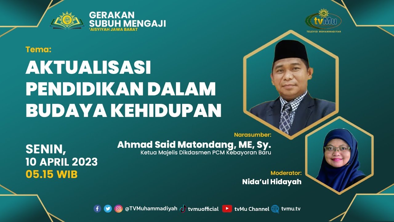 [LIVE] GSM | Aktualisasi Pendidikan dalam Budaya Kehidupan | Ahmad Said ...