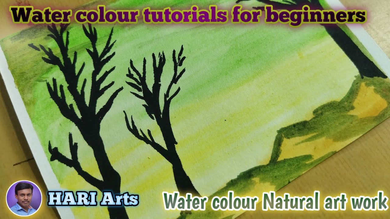 water colour tutorial | natural water colour| water colour tricks ...