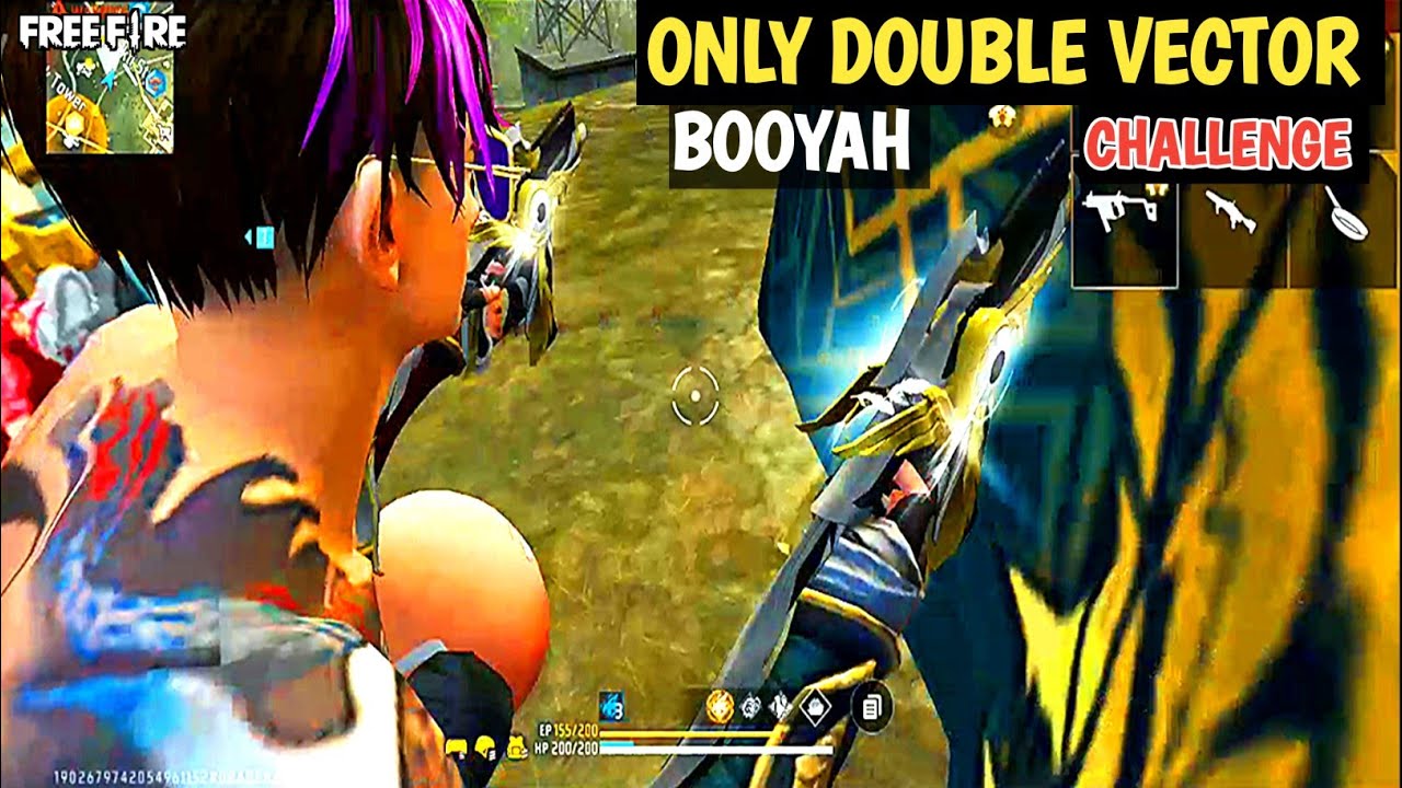 FREE FIRE: Only double Vector BOOYAH challenge 🎯 - YouTube