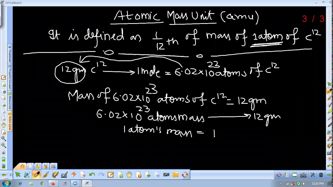 ATOMIC MASS UNIT ANALYSIS BY SAROJ SIR - YouTube