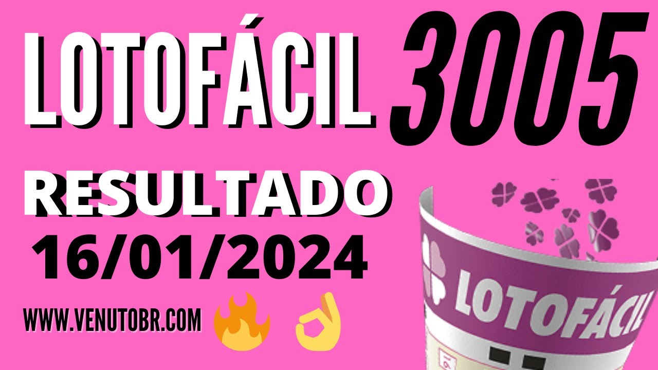 🍀 Resultado Lotofácil 3005 - YouTube