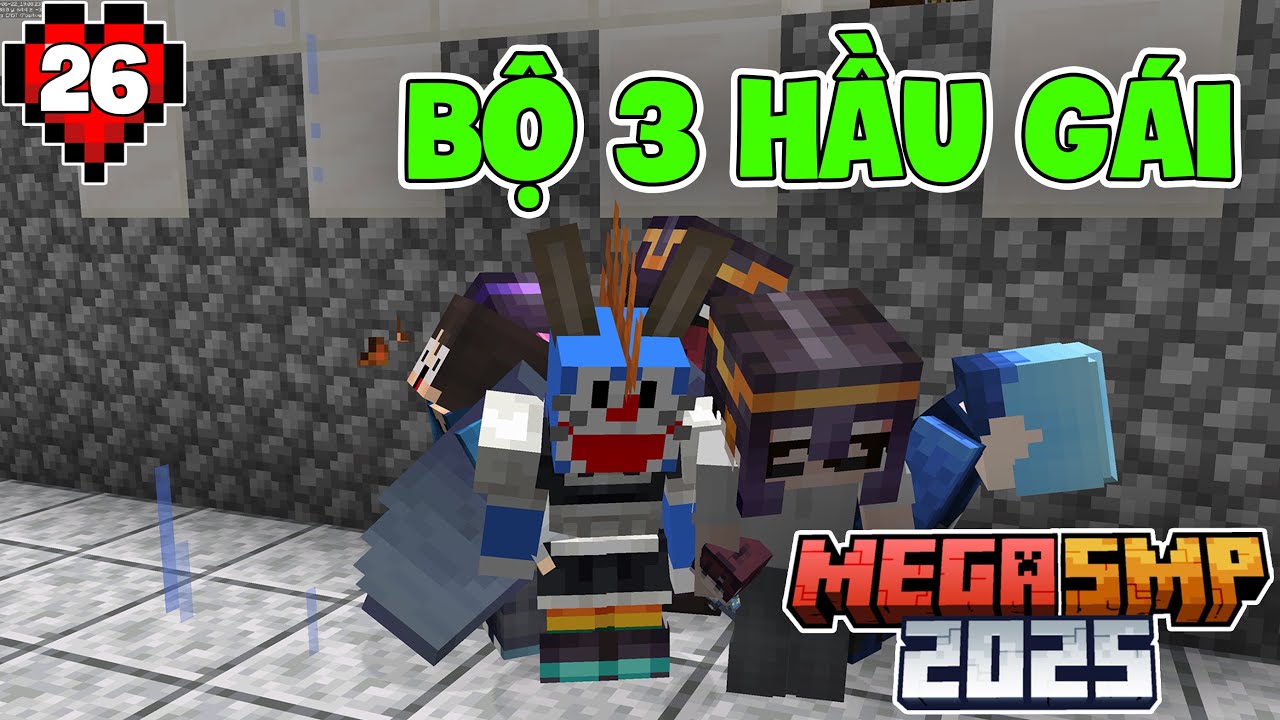 Minecraft MEGA SMP 2025 Tập 26 - KIRA Bắt Lực Với 3 Em Hầu Gái Siêu ...