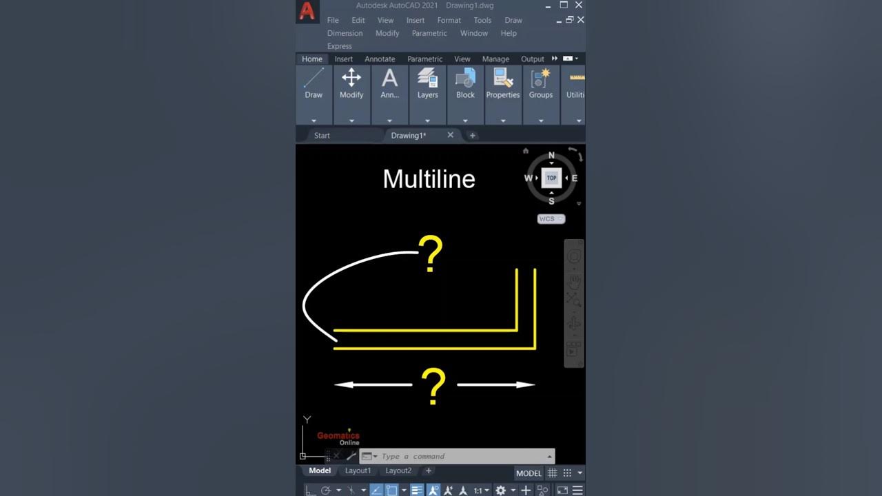 Multiline #autocad #tutorial - YouTube