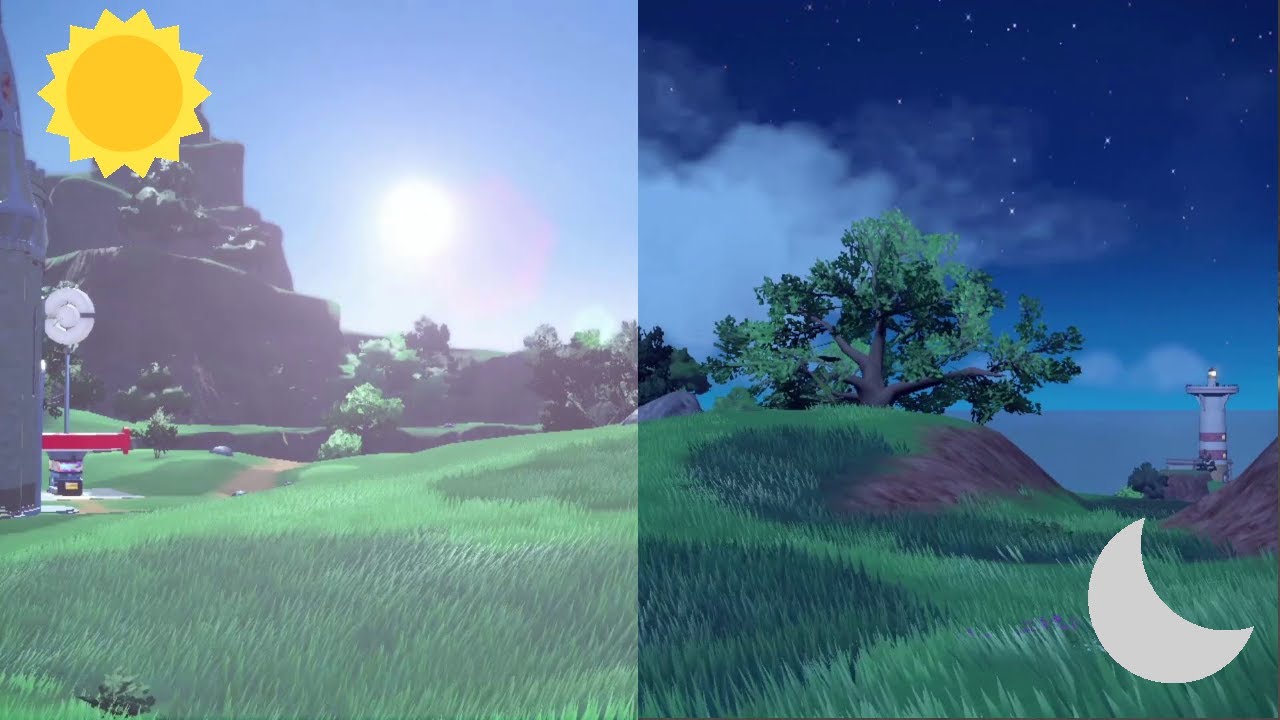 Pokémon Violet - Day / Night Cycle (Time Lapse) - YouTube