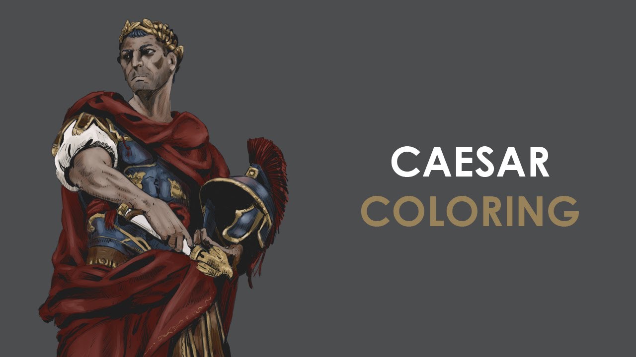 Gaius Julius Caesar - illustration coloring - YouTube