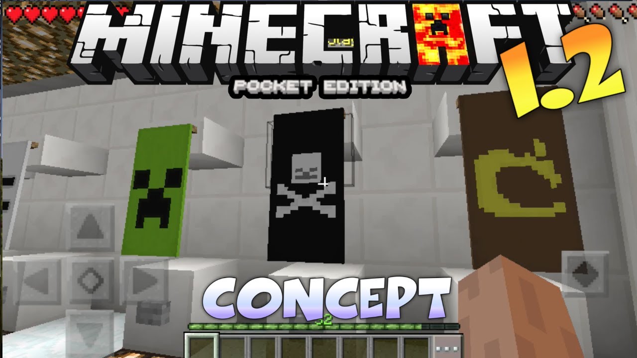 MINECRAFT PE 1.2 BANNER CONCEPT - MCPE 1.2.0 BANNER GAMEPLAY - YouTube