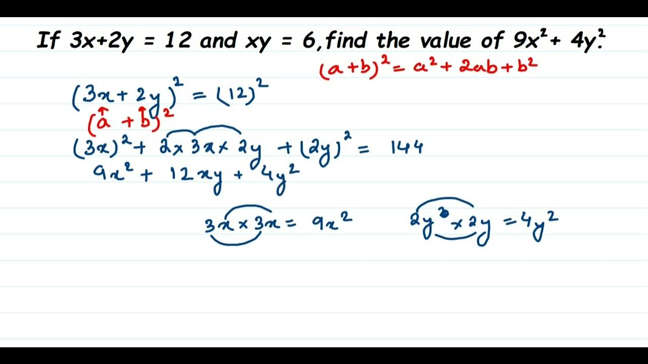 If 3x 2y 12 And Xy 6 Find The Value Of 9x 4y Algebraic Expression if-3x-2y-12-and-xy-6-find-the-value-of-9x-4y-algebraic-expression