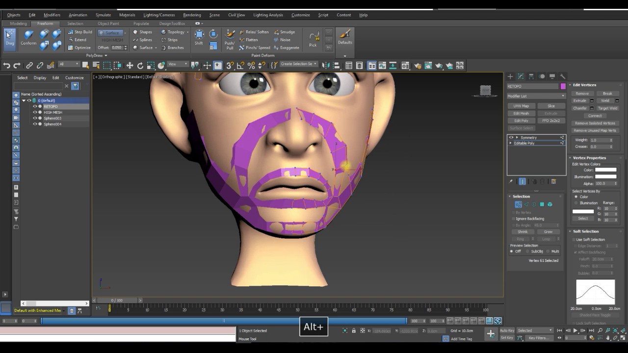 3DSMAX TUTORIAL | EASY RETOPOlOGY WITH 3DSMAX - YouTube