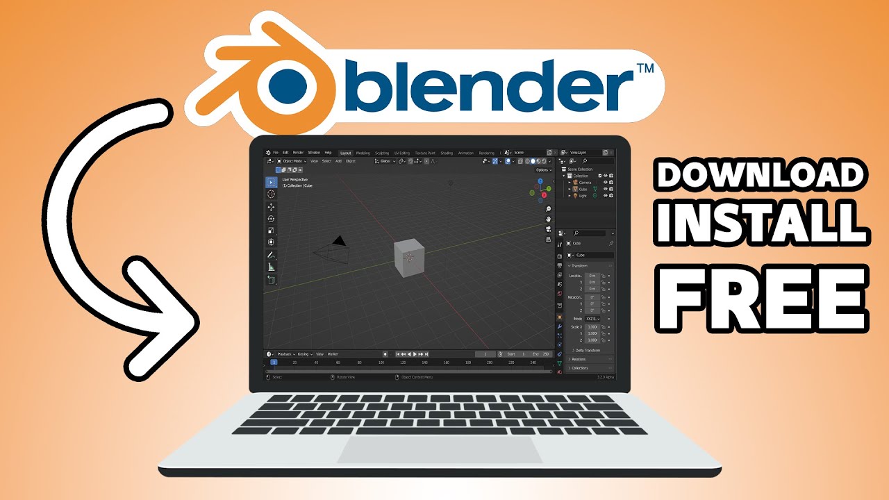 How to Download and install Blender windows 10/11 For Free - YouTube