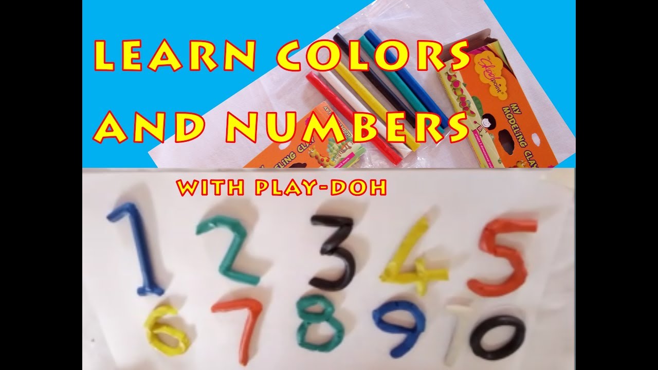 Learn Numbers 1 to 10 for children by molding Plasticine - YouTube