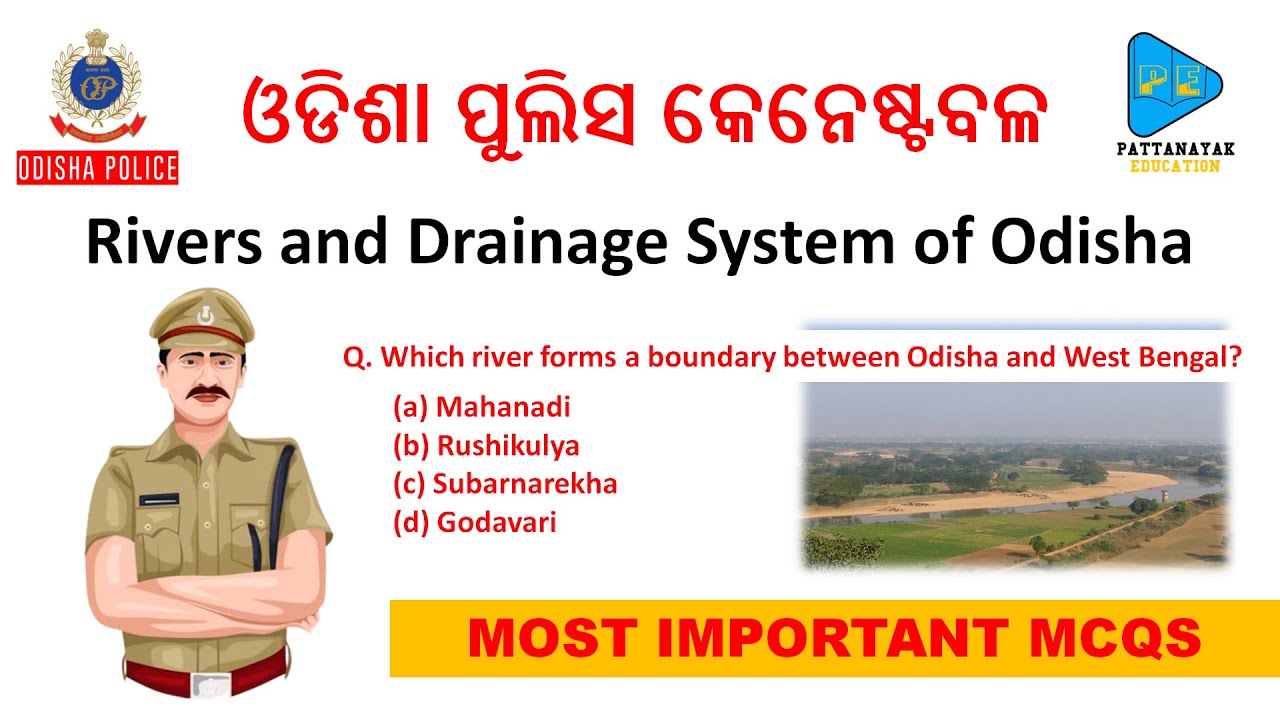 River and Drainage System of Odisha MCQs for Odisha Police | All ...