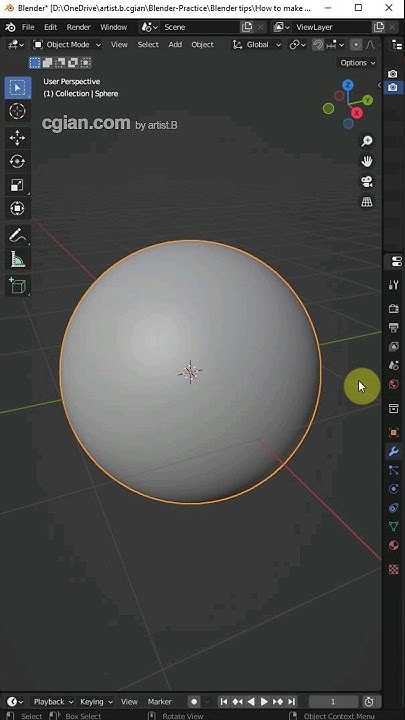 How to make a smooth sphere in Blender #blender #cgian #3d - YouTube