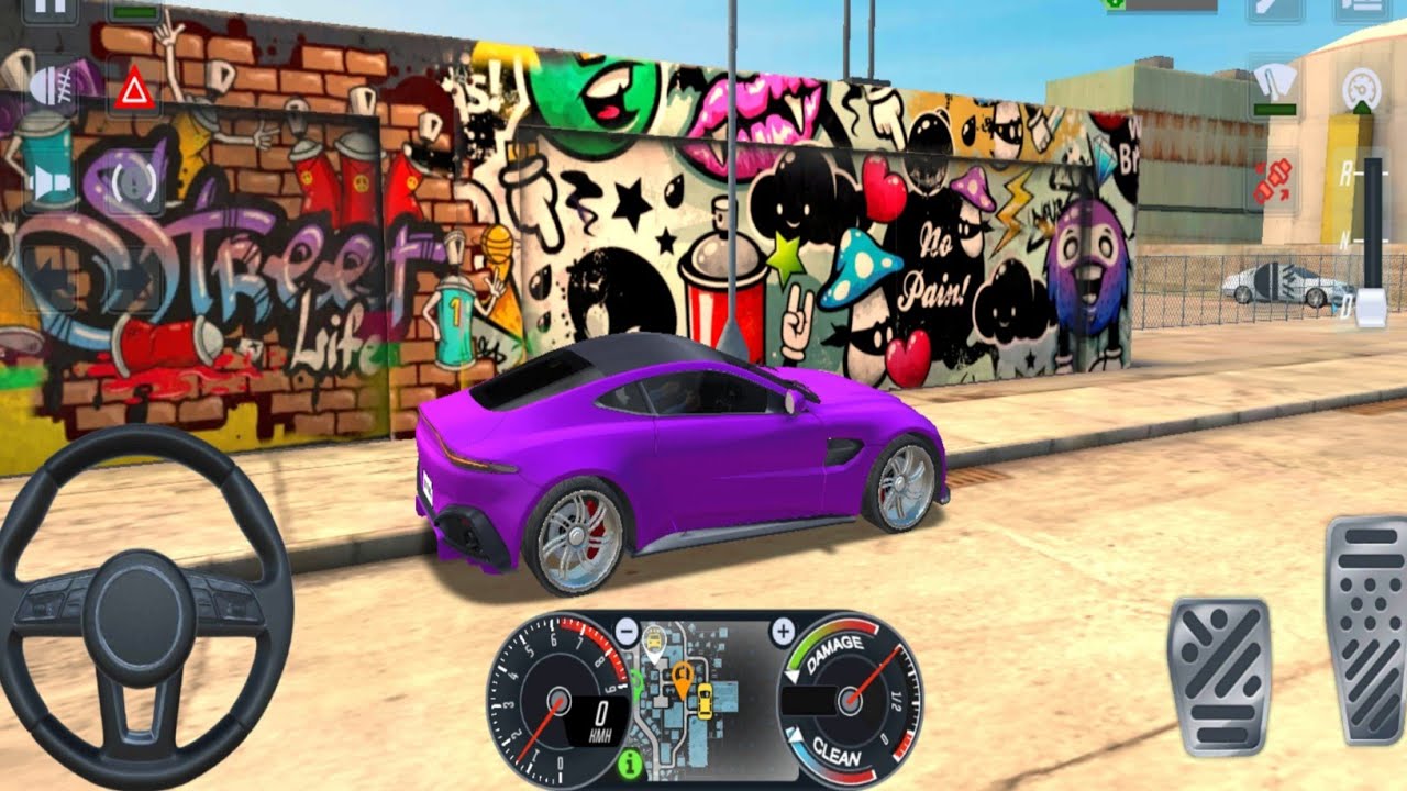 PURPLE ASTON MARTIN VANTAGE TAXI SIMULATOR - TAXI SIM 22 - ANDROID AND ...