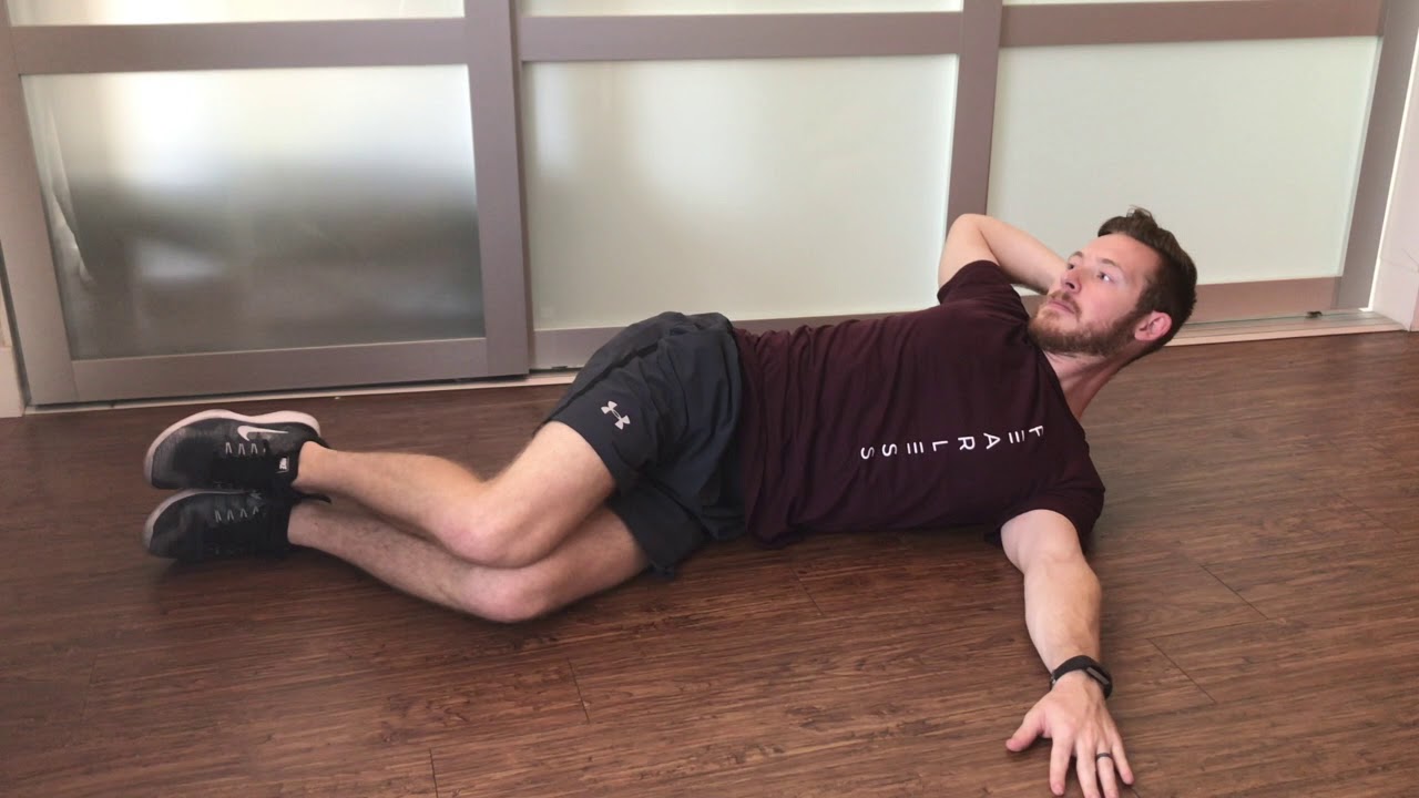 Lying Right Side Core Rotation - YouTube