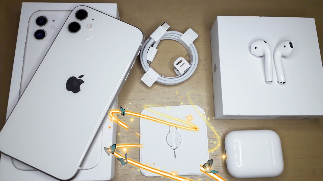 IPHONE 11 + AIRPODS UNBOXING - YouTube