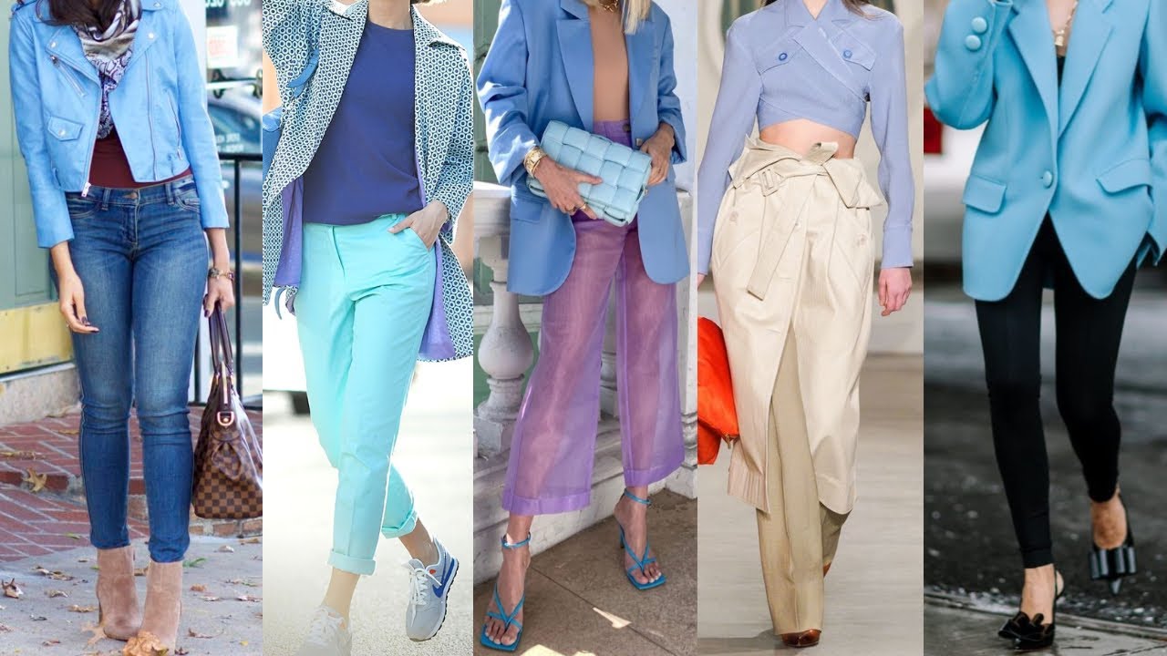 COLORES DE MODA OTOÑO INVIERNO 2022 2023/ ATUENDOS EN COLOR AZUL UN ...