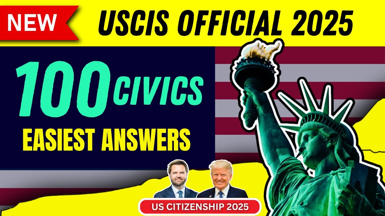 100 CIVICS questions, SEPTEMBER, 2025 || US Citizenship 2025 || Updated ...