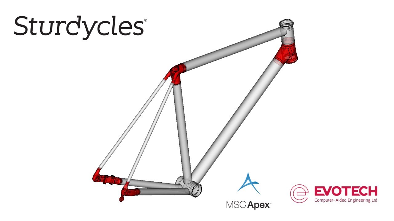 Sturdy Cycles Additive Manufacture Titanium Bike Frame | MSC Apex FEA ...
