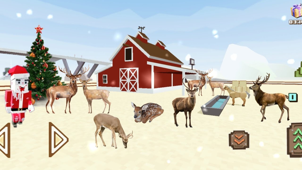 Santa Clause takes great care of his deers - Blocky Farming and Racing ...