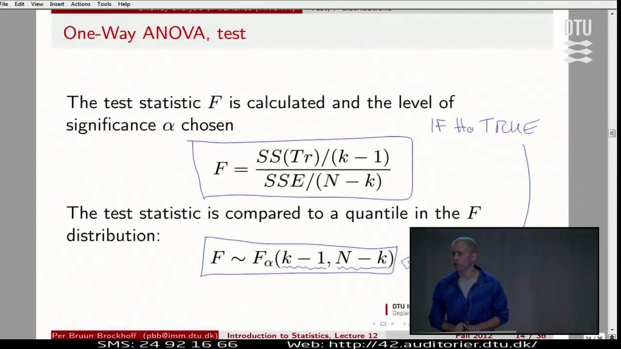 Lect 12D F Test F Distribution Leacture 12 YouTube