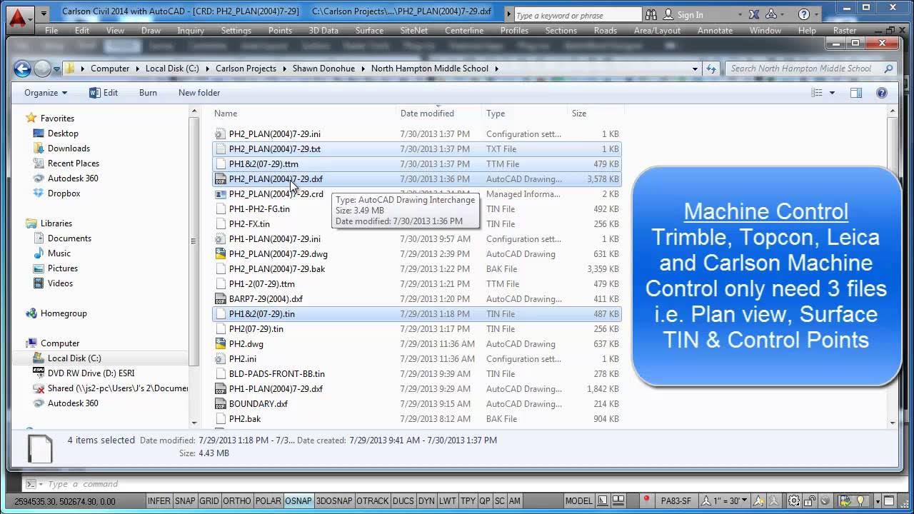 Outputting Machine Control Files - YouTube
