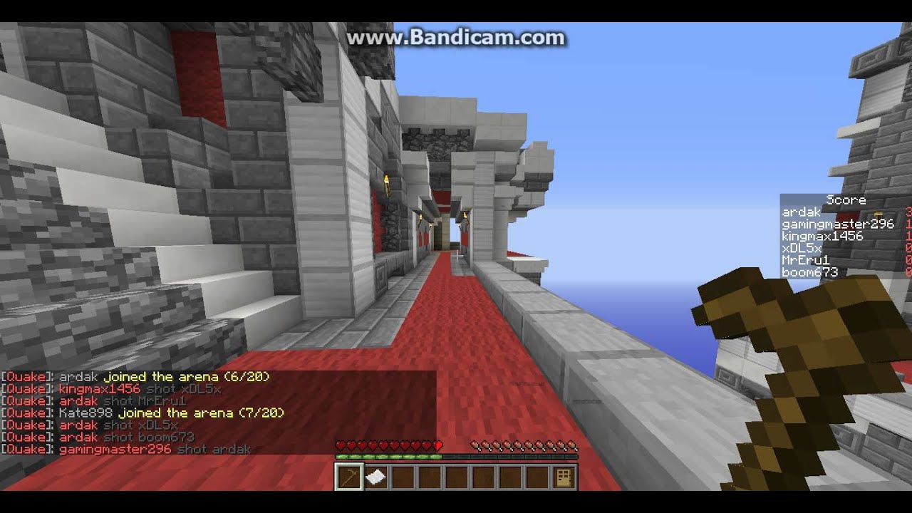 gun battle (minecraft quakecraft) - YouTube